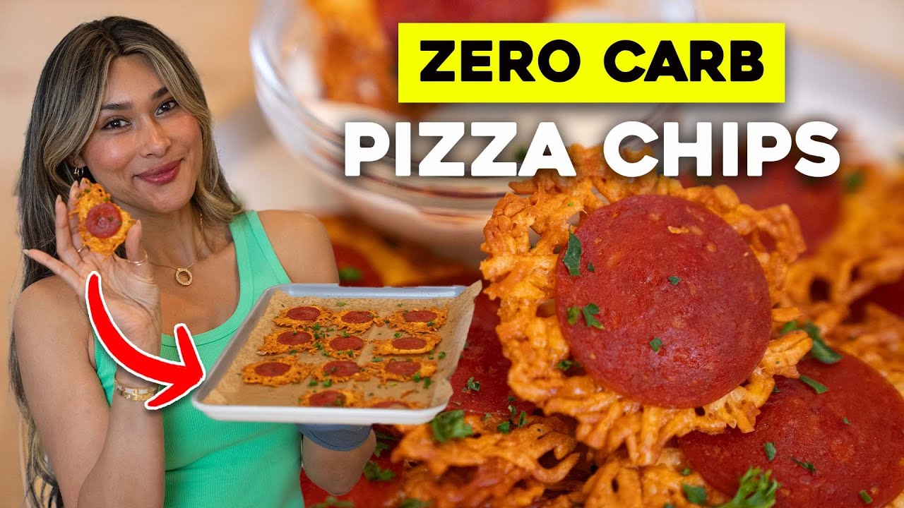 2 ingredient pizza chips! Crispy keto chips zero carb