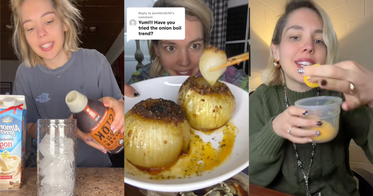 A teacher shares videos of the strange food combinations she likes to make