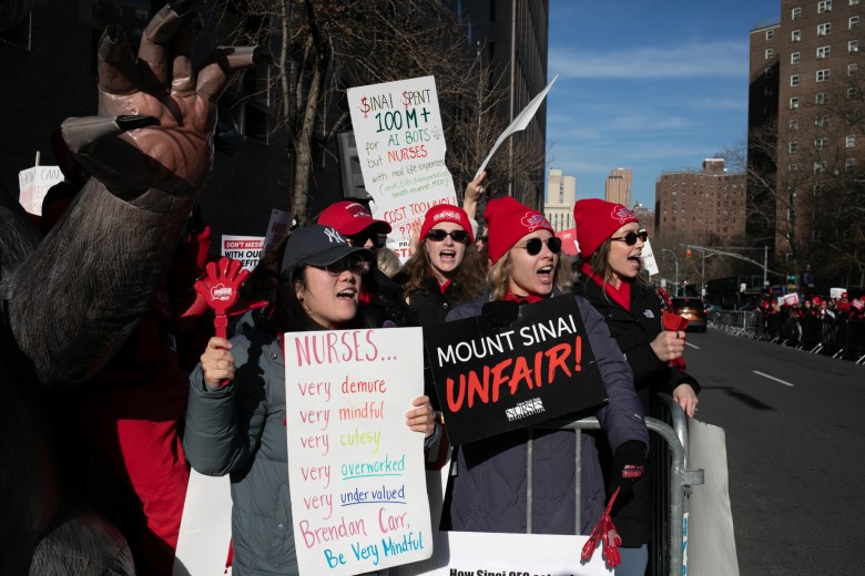 Mount Sinai 'unlawfully' fired three nurses on eve of strike, union says