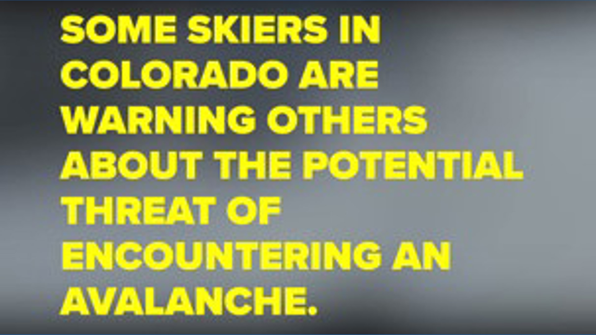 Skier briefly buried in avalanche