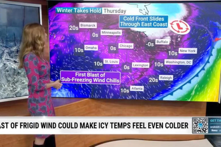 Winter weather warning as map turns purple with multiple states set to ...