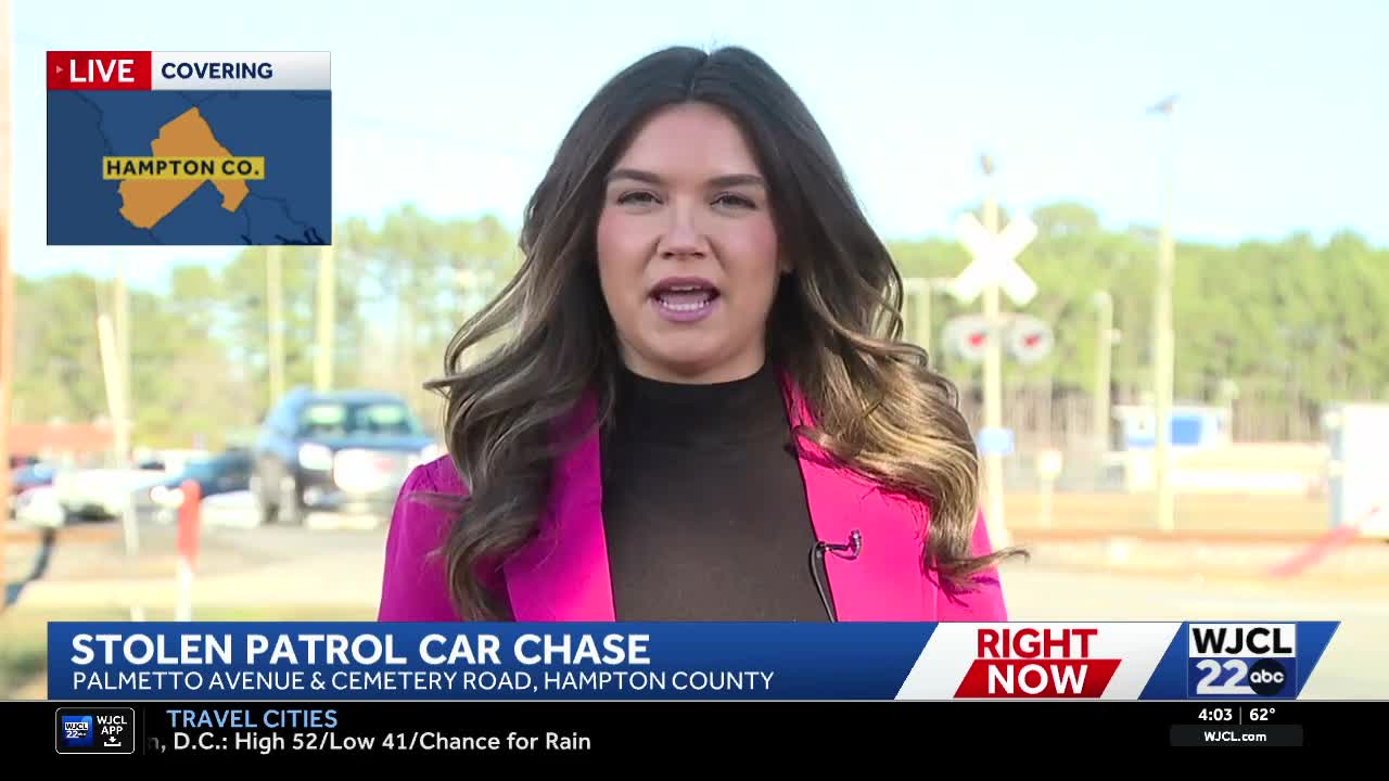 Suspect steals Hampton County patrol car, leading to chase: 4 p.m. update