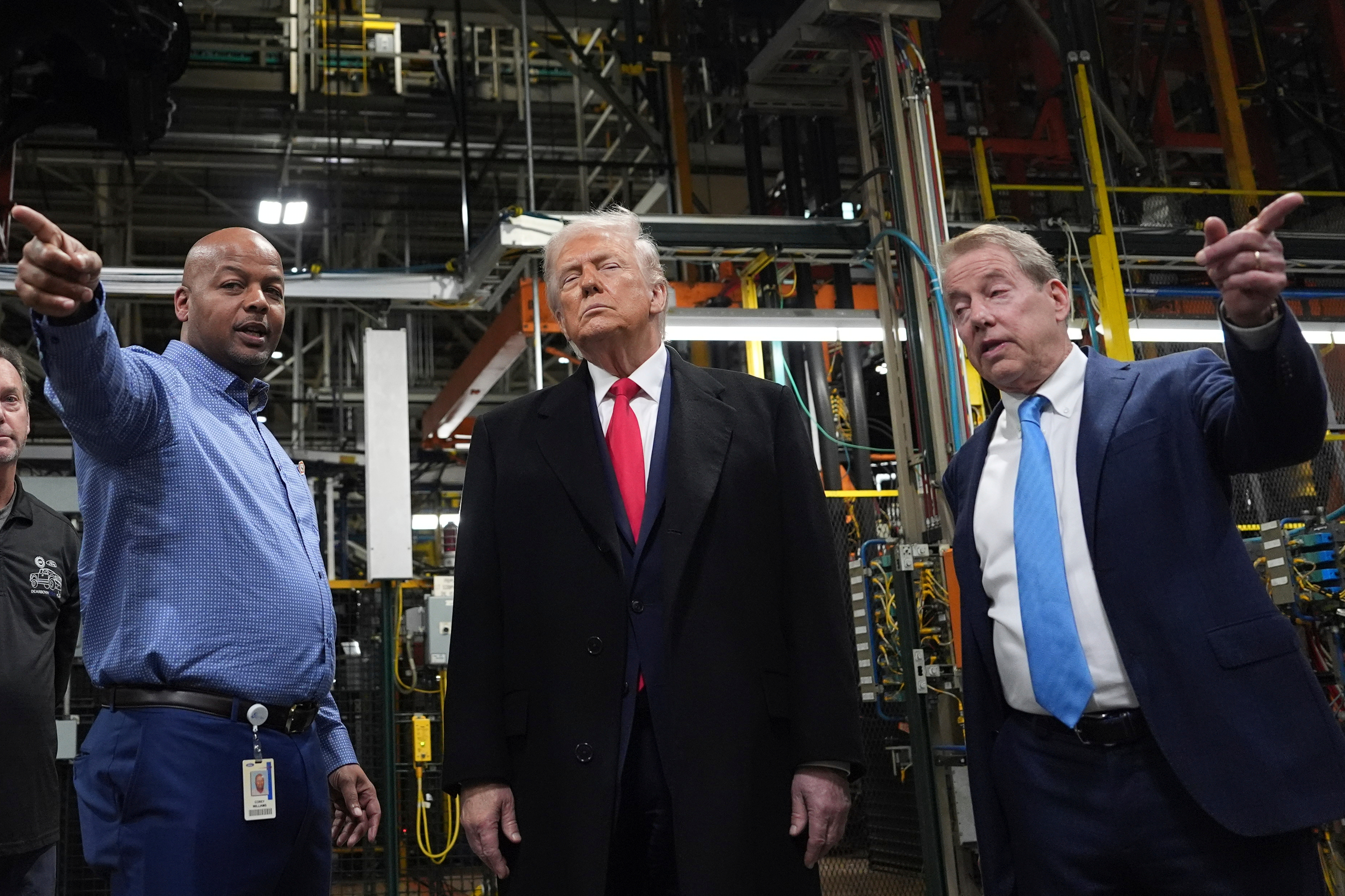 Video of Donald Trump appearing to 'flip off' Ford worker takes off online