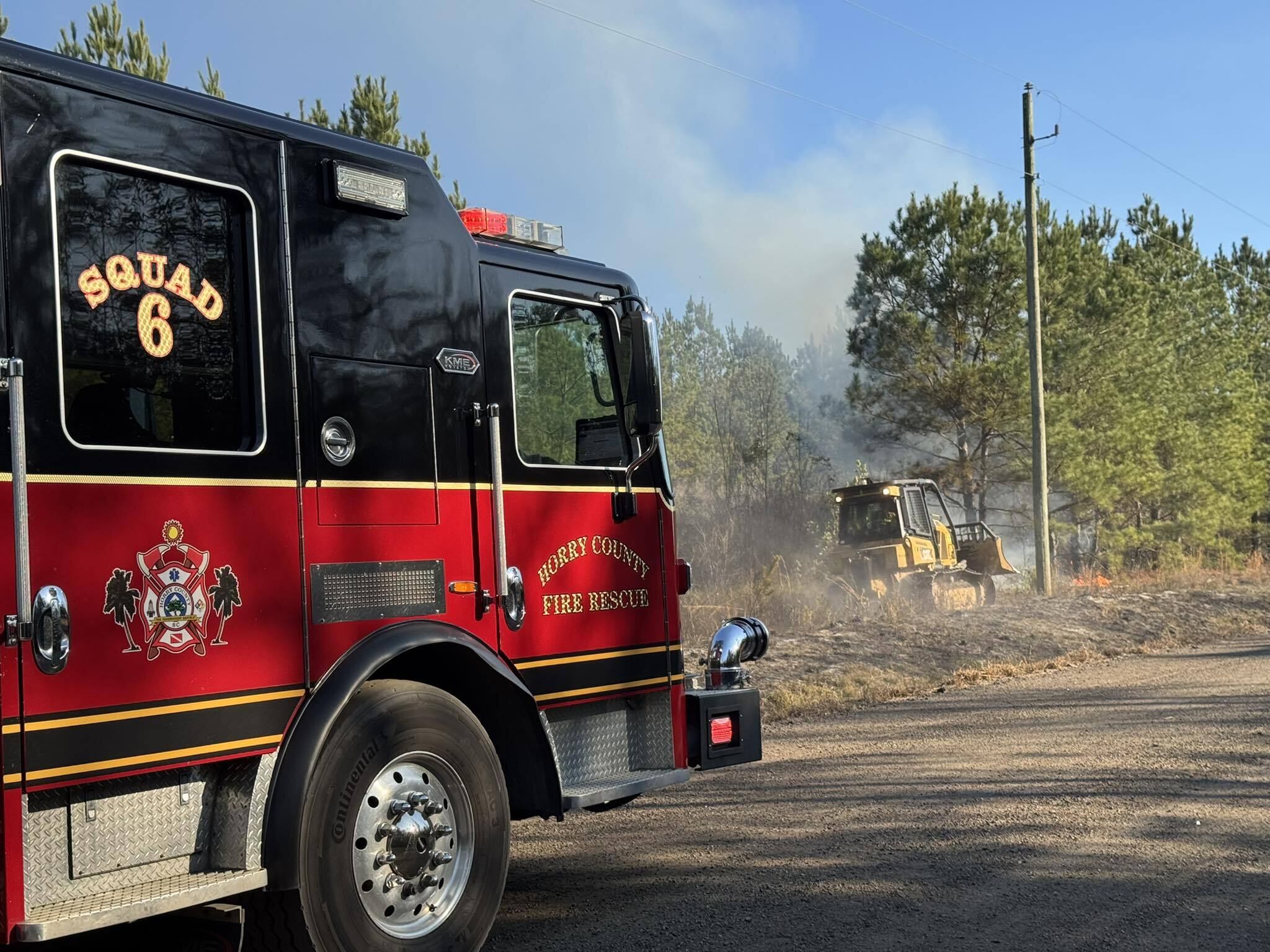Crews battling 7-acre outside fire in Horry County