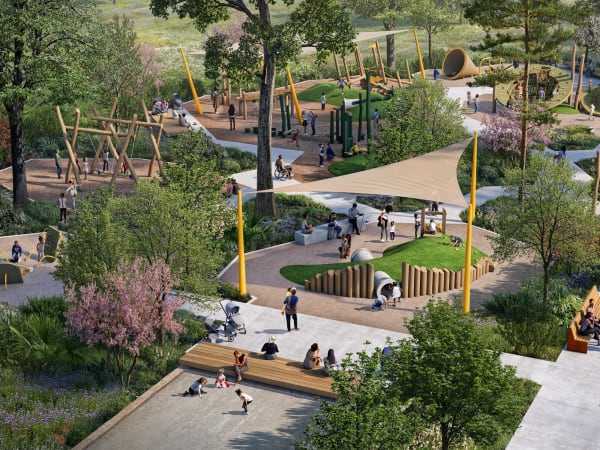 Memorial Park previews new playground and visitor's center coming in 2027