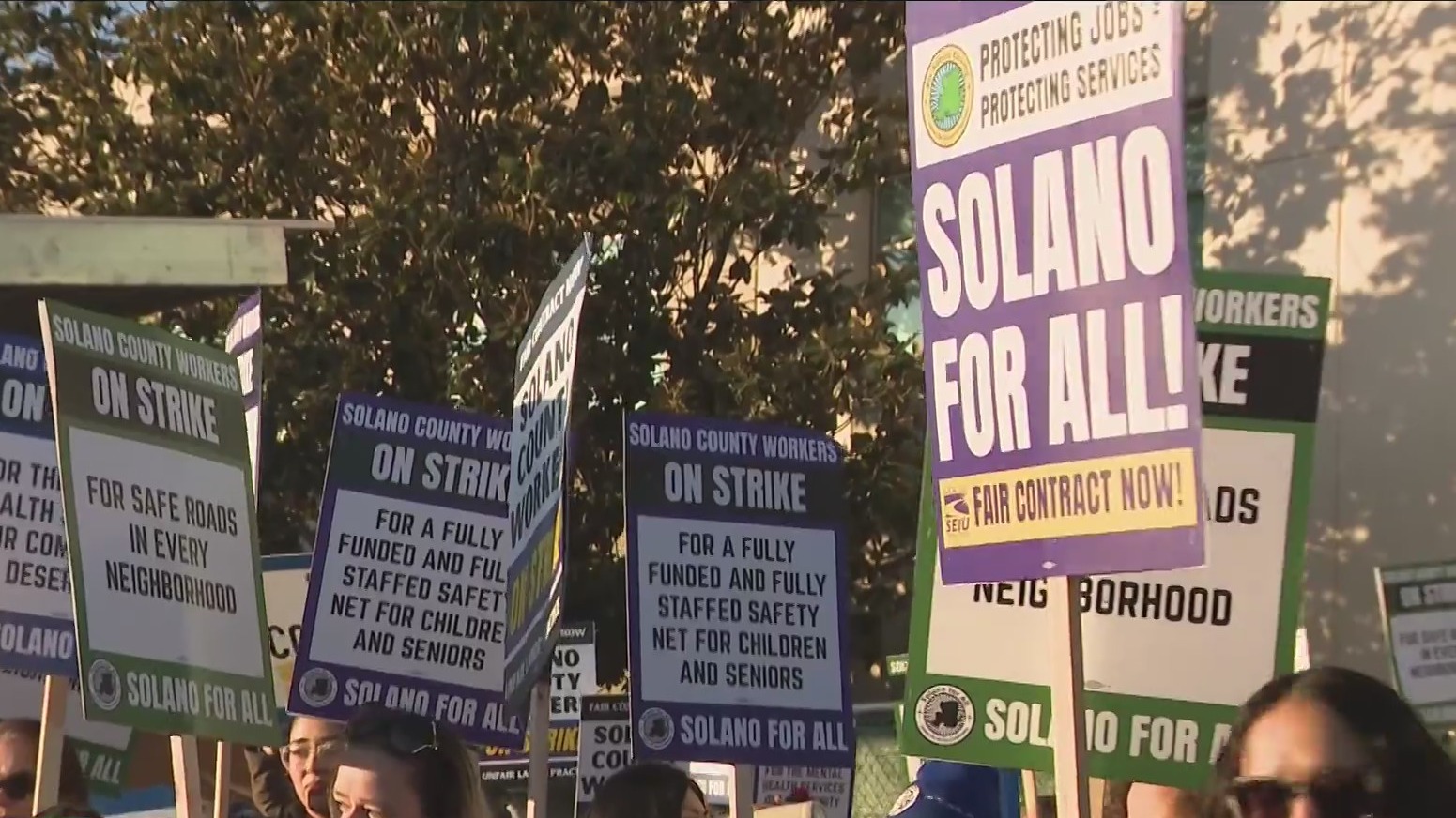 Solano County workers begin two-day strike