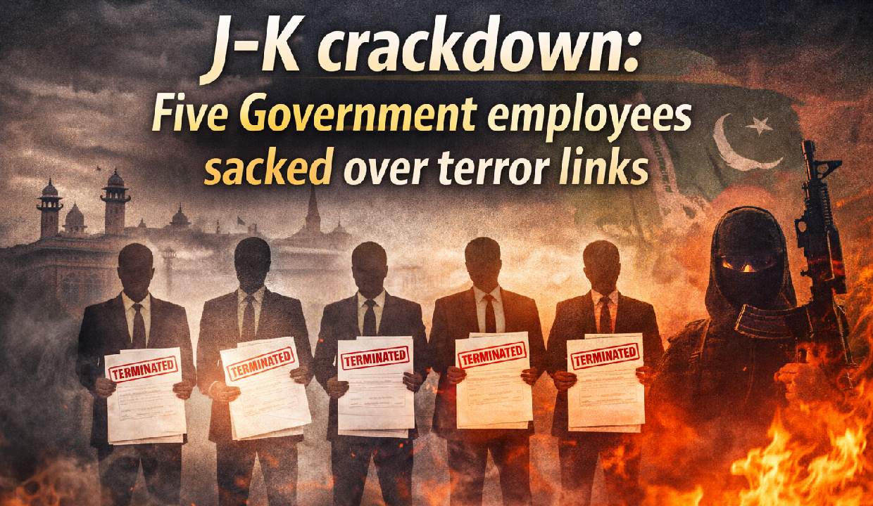 J-K crackdown: Five government employees sacked over terror links