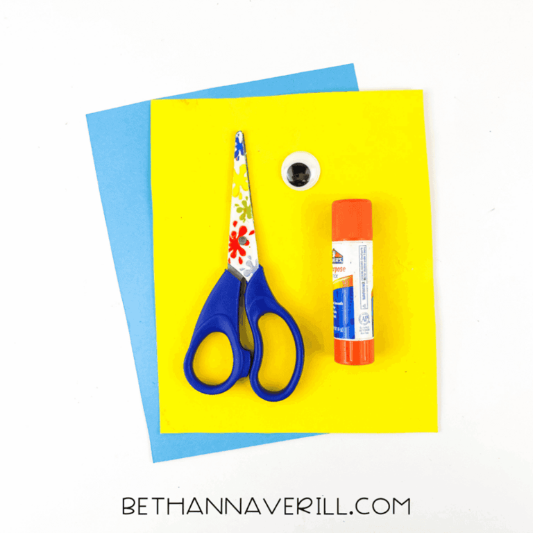 Blue bird handprint craft