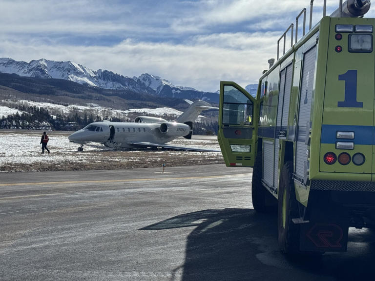 Private plane was blown off Telluride runway with 3 people aboard