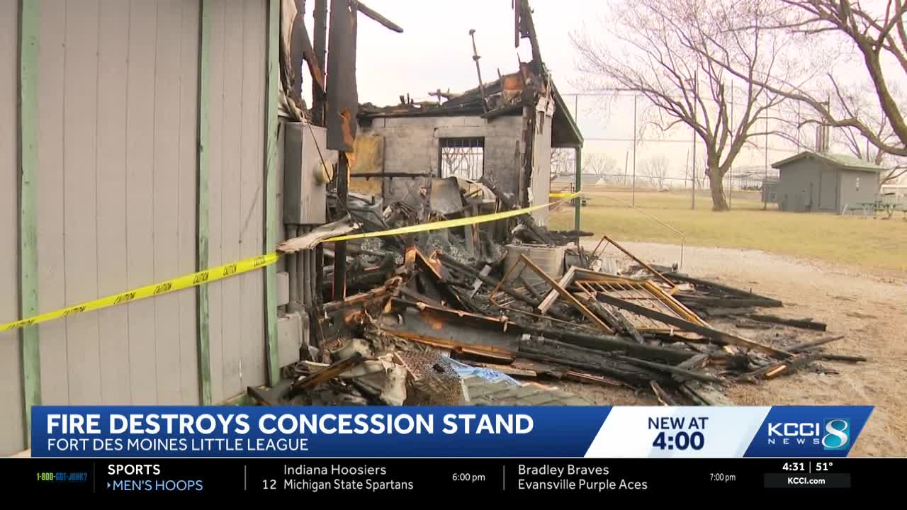 Fire breaks out at Fort Des Moines Little League concession stand