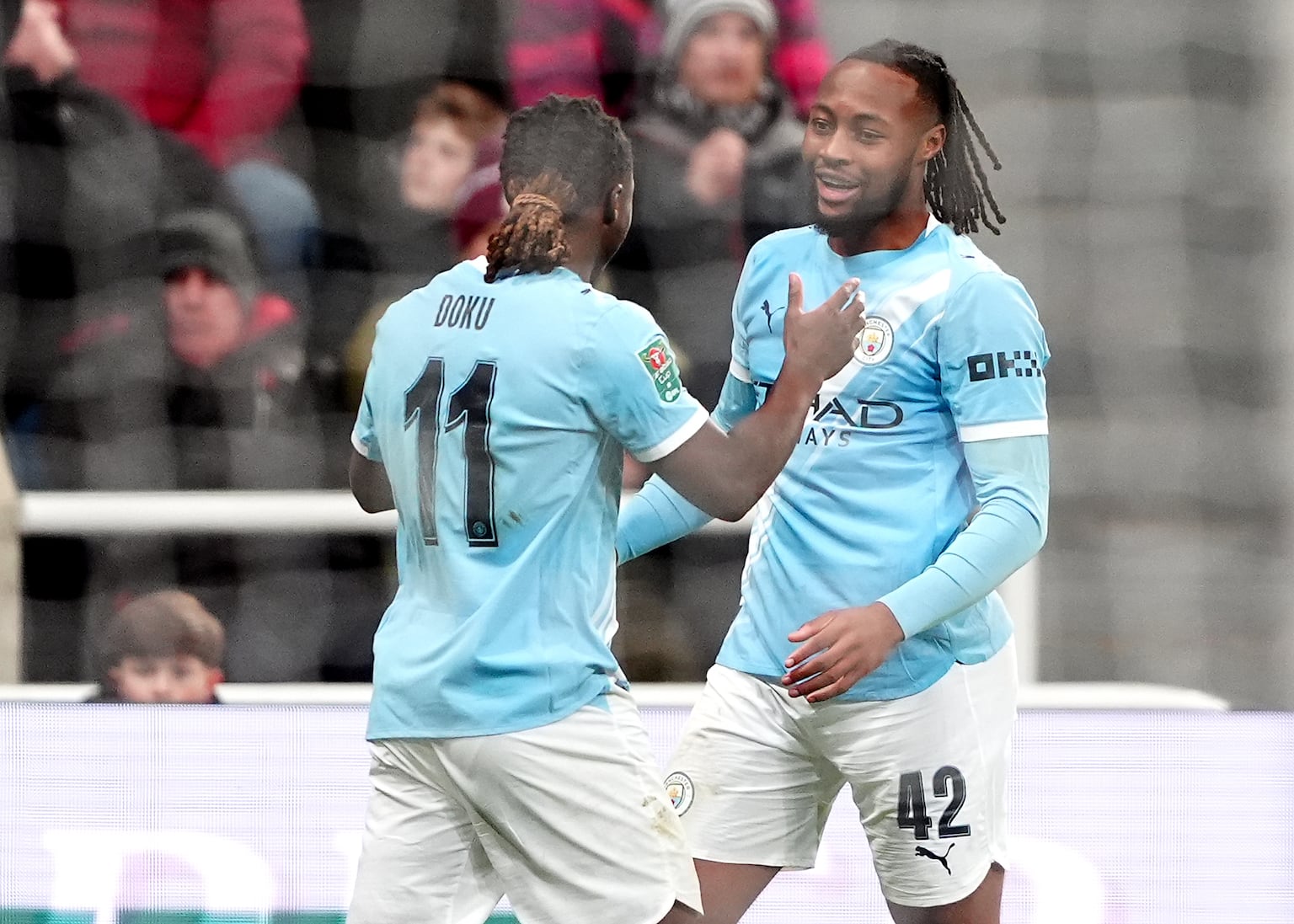 Antoine Semenyo scores again as Man City put one foot in Carabao Cup final