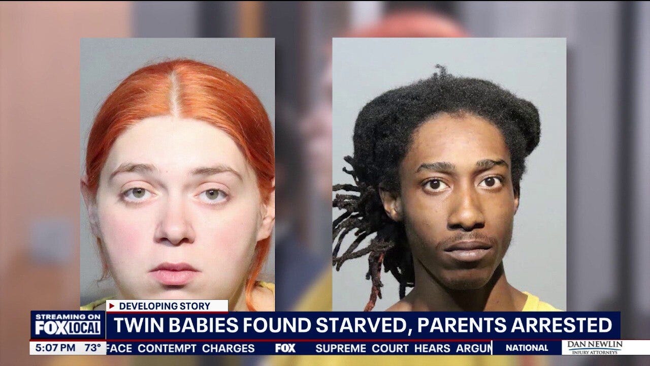 Parents jailed after starving twin infants found, deputies say