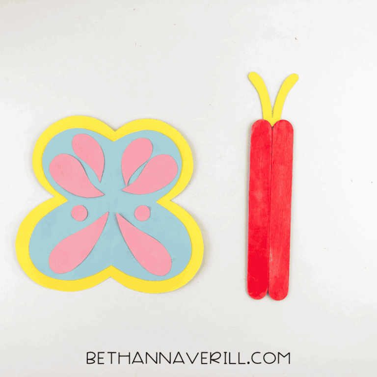 Butterfly popsicle stick craft