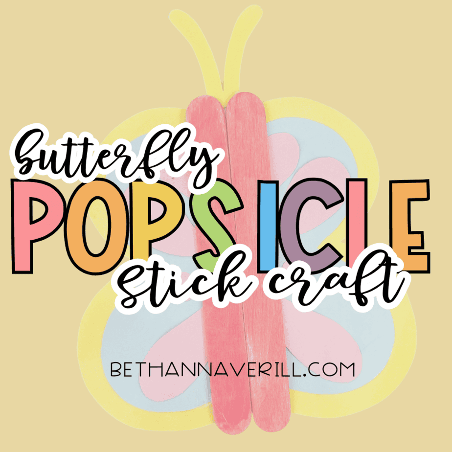 Butterfly popsicle stick craft