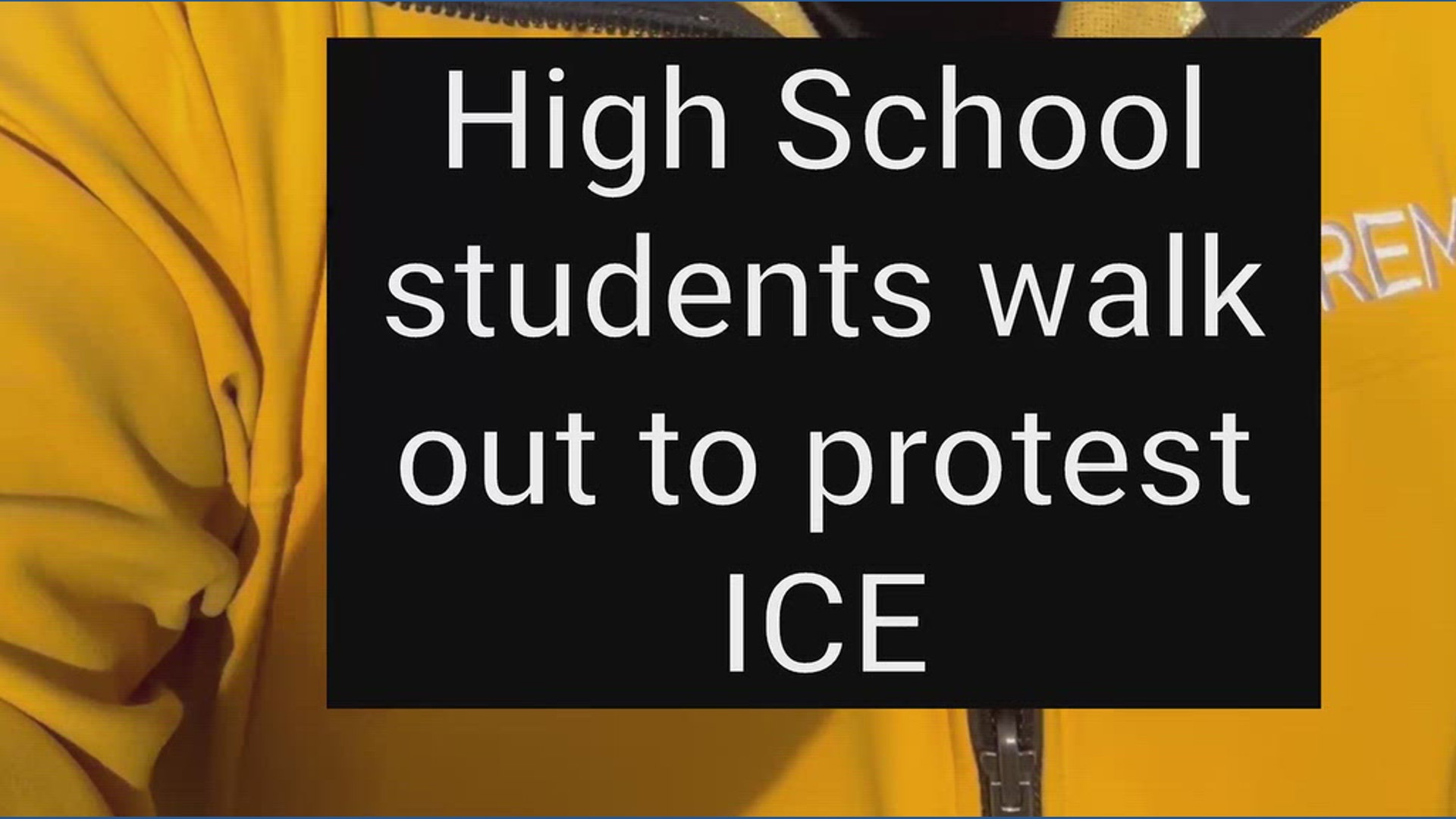 Spokane high school students walk out to protest ICE