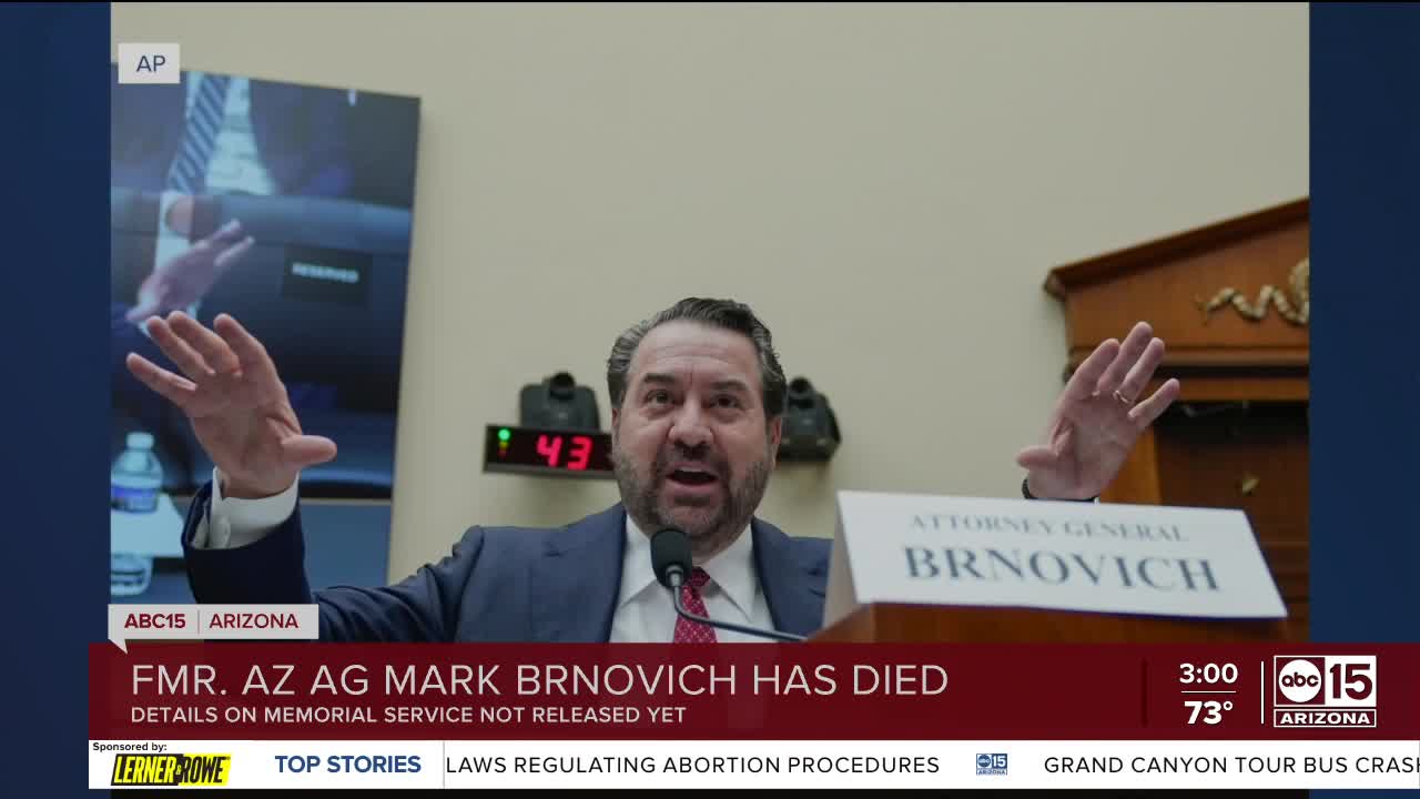Former Arizona Attorney General Mark Brnovich dies at age 59