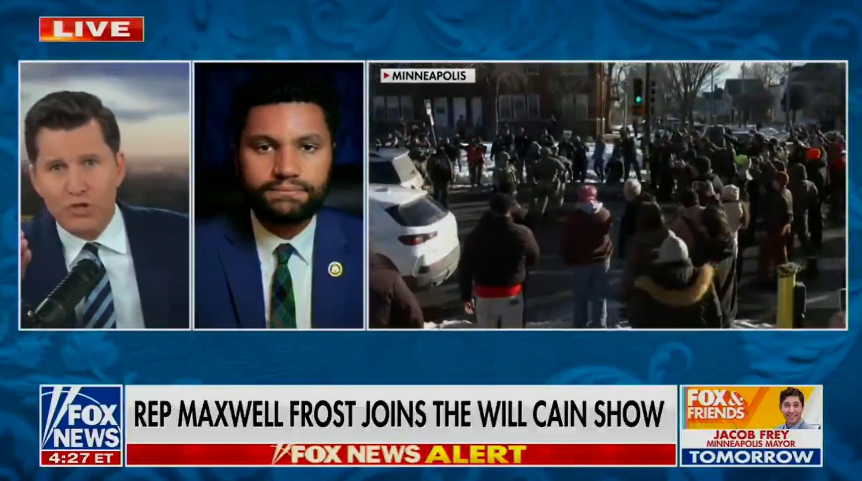 ‘A person died!’ Fox’s Will Cain and Democrat Maxwell Frost throw down ...