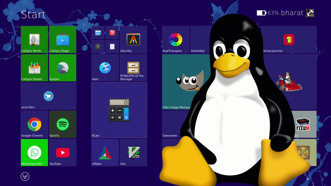 An absolute madman has recreated the Windows 8 UI for Linux