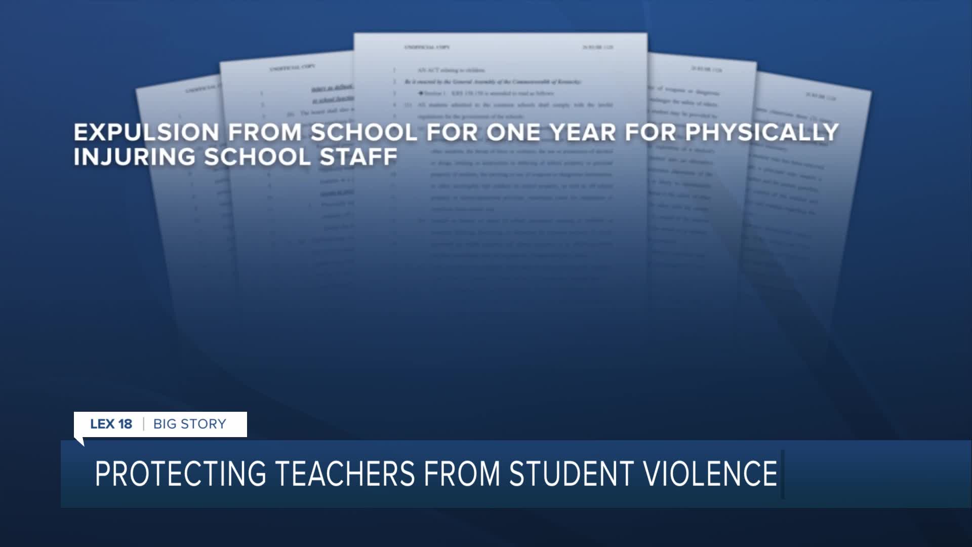 Protecting teachers from student violence