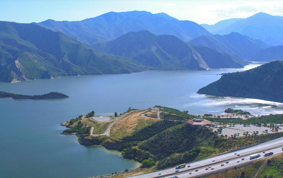 DWR monitors natural landslide area at Pyramid Lake following recent rains