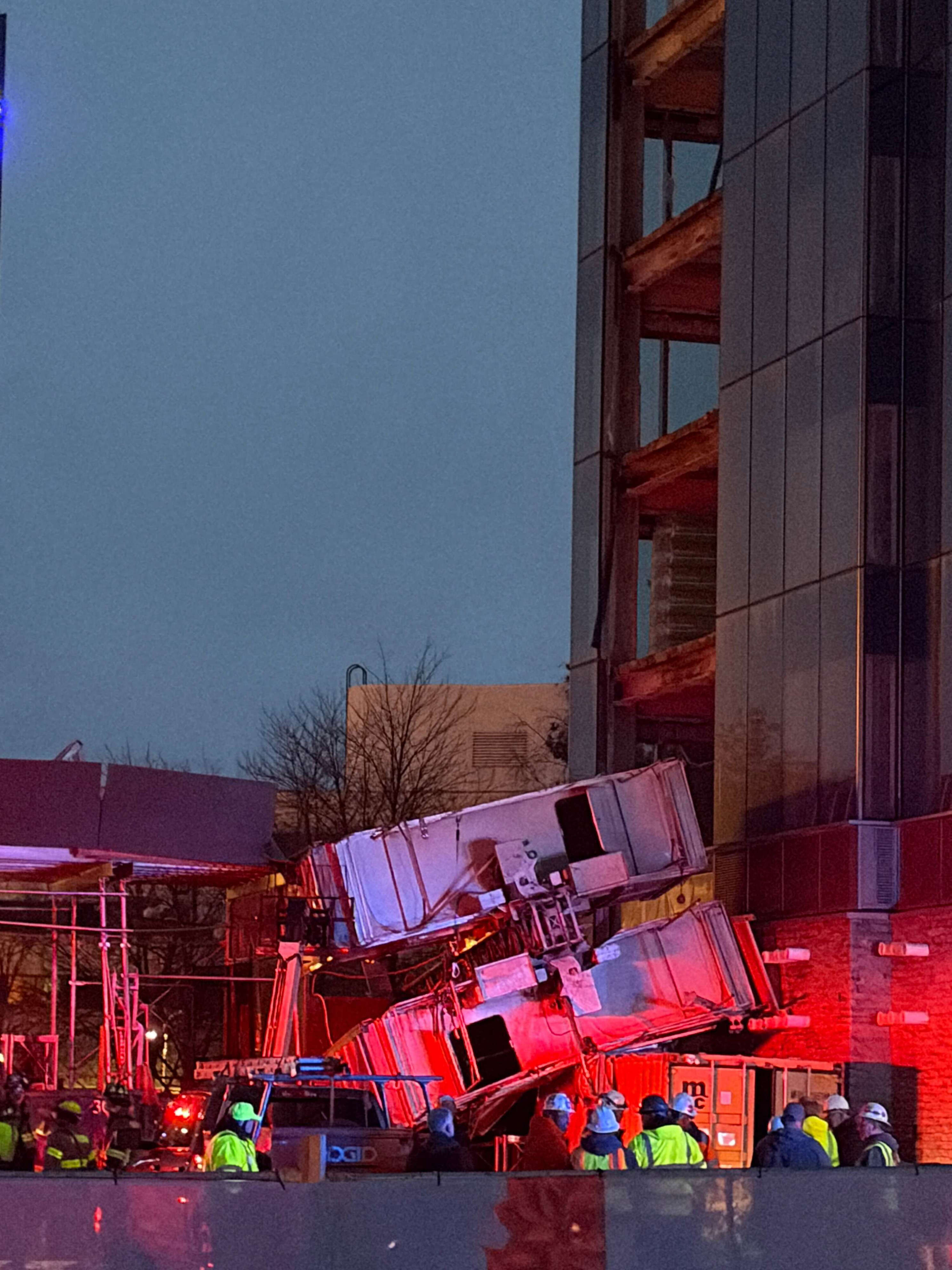 Construction elevator collapses at Turning Stone Casino, injuring 5 people