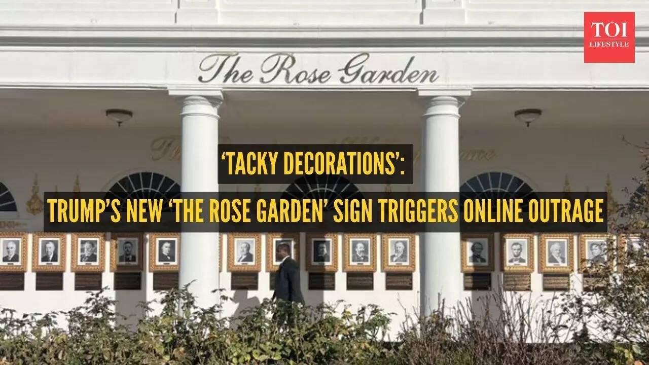 'Tacky decorations': Trump's new 'The Rose Garden' sign triggers online ...