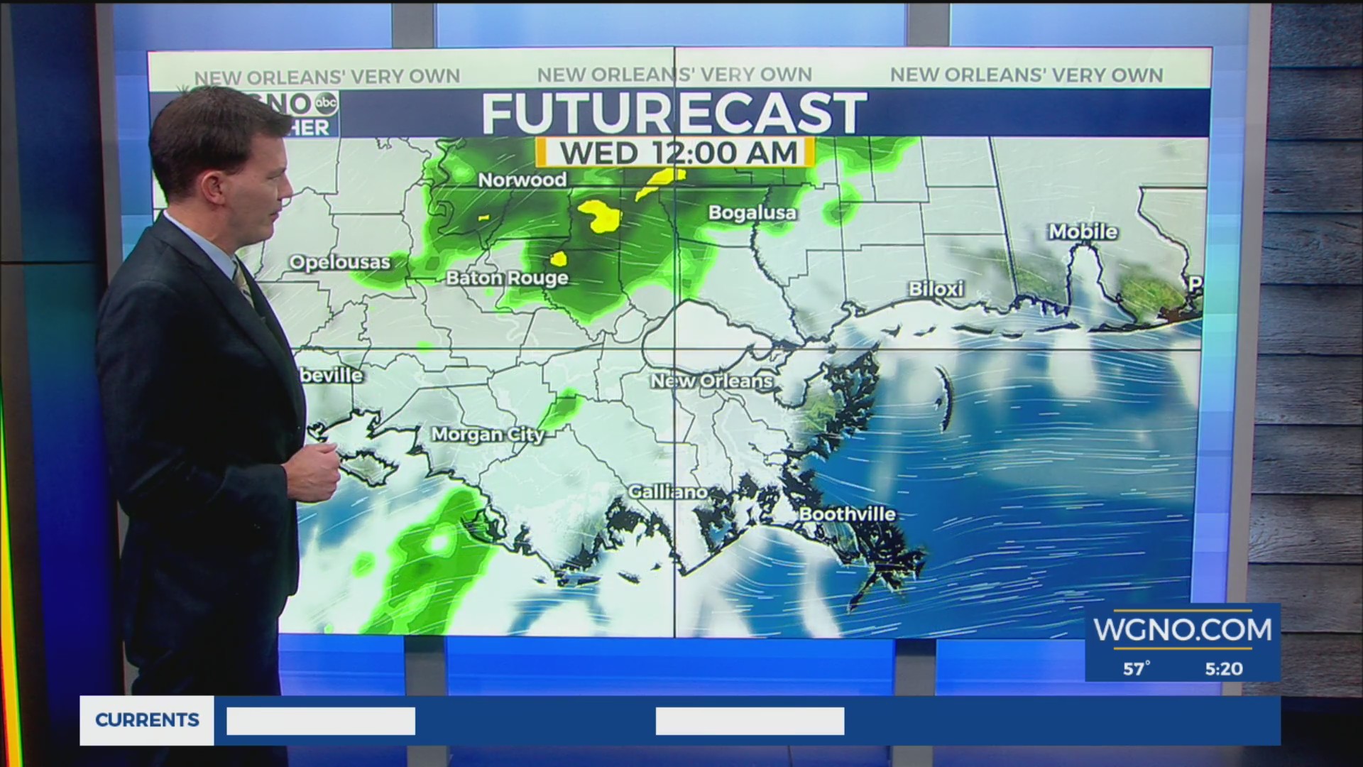 Chance of showers tonight through early Wednesday