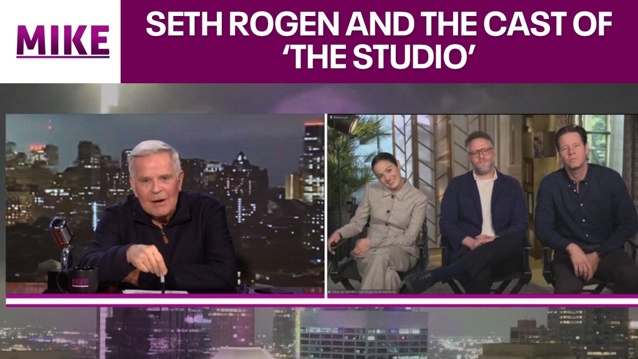 Mike: Seth Rogen talks The Studio and Maxwell Simkins in studio ...
