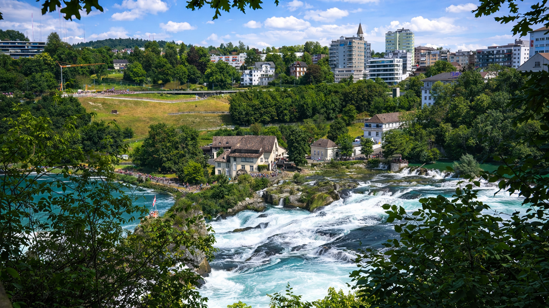 Rheinfall Schaffhausen Europe’s largest waterfall scenic views (4K)