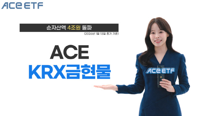 한투운용 'ACE KRX금현물 ETF', 순자산액 4조 돌파