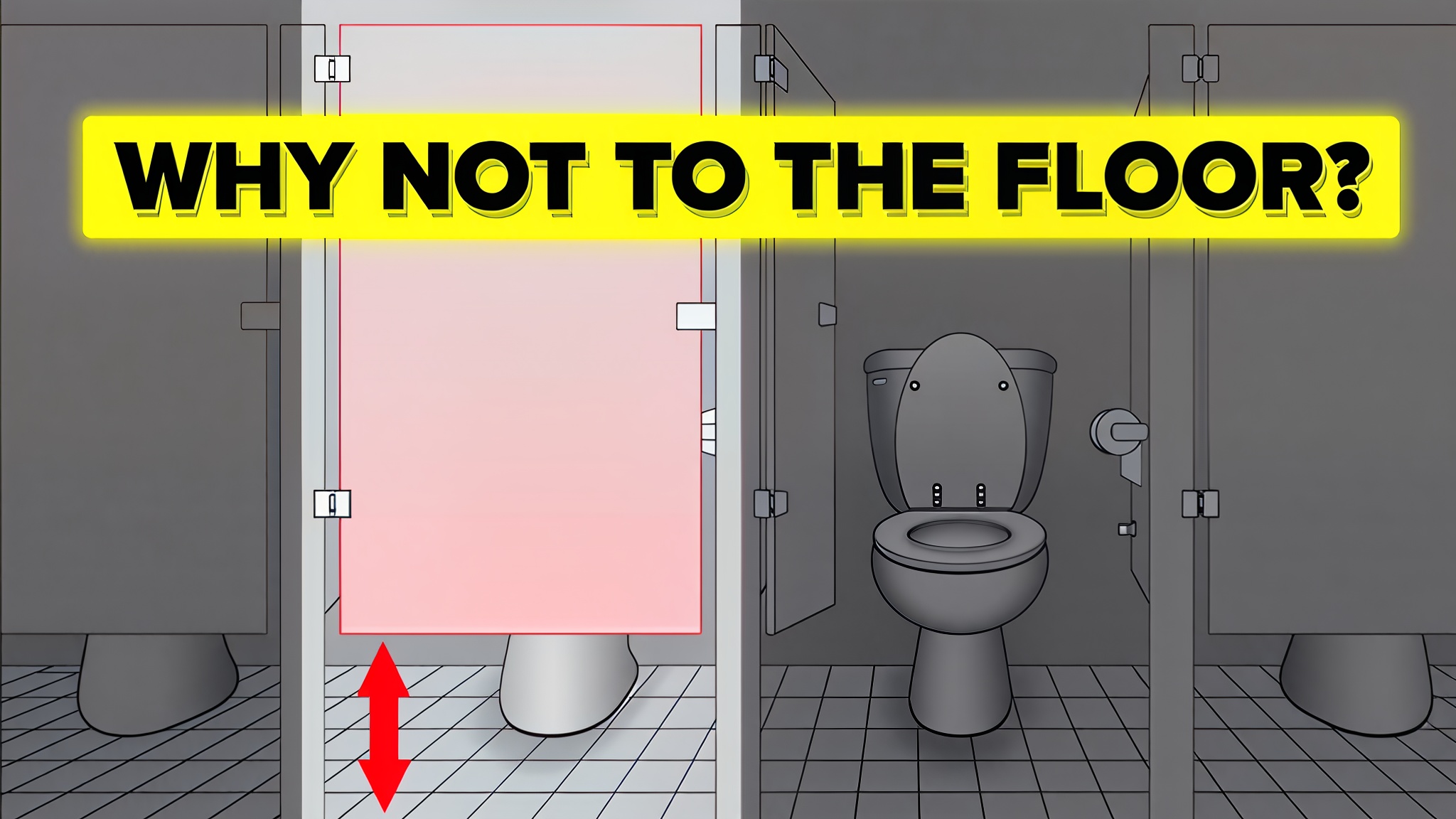 Why public bathroom doors don’t go to the floor