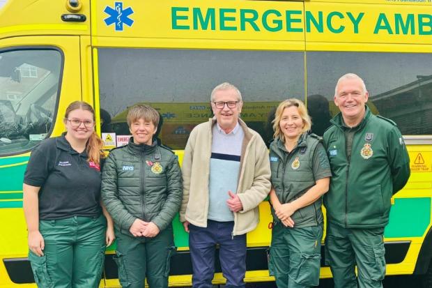 Man reunites with life-saving ambulance crew