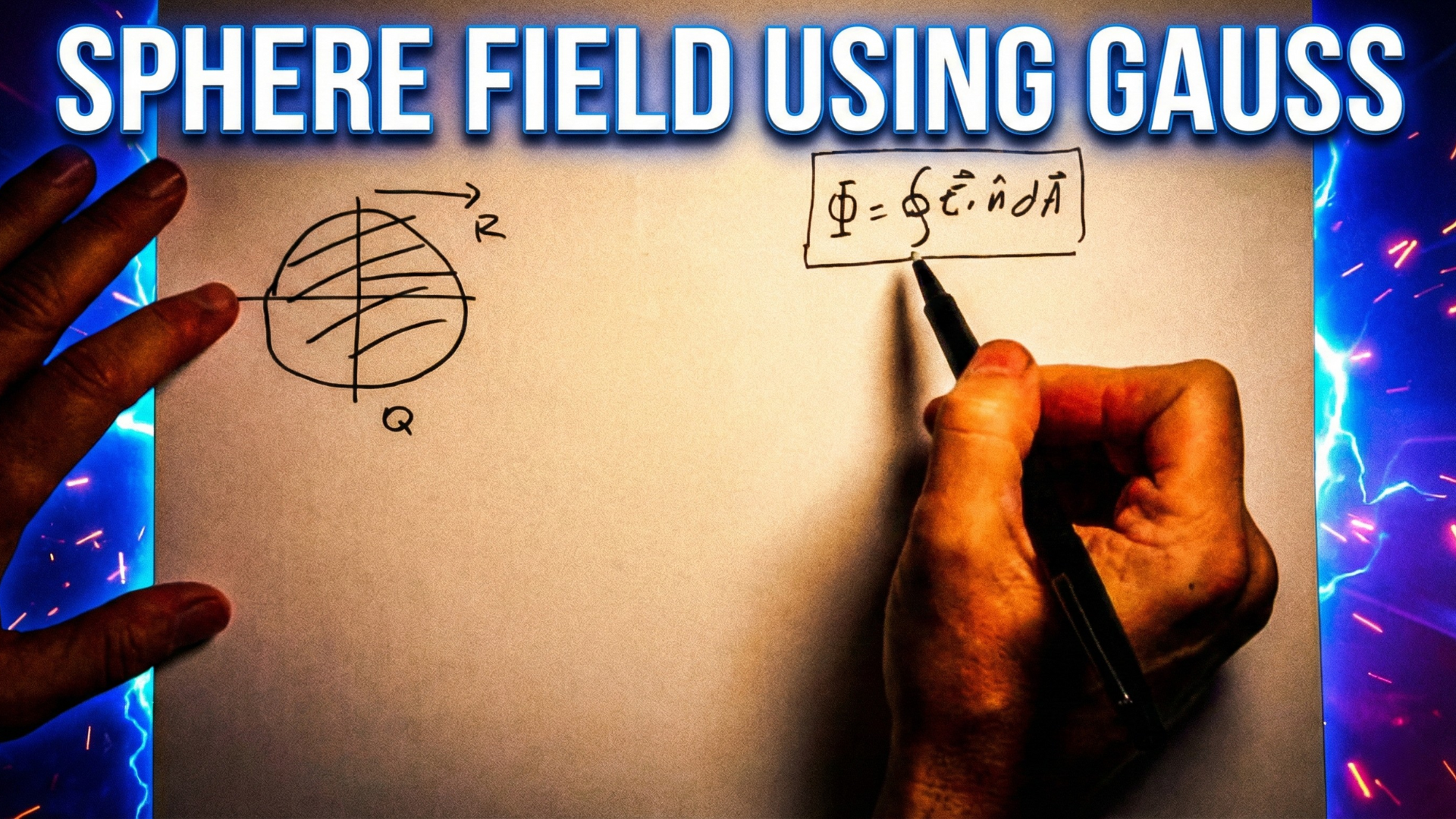 Electric field of a uniformly charged sphere using Gauss’s law
