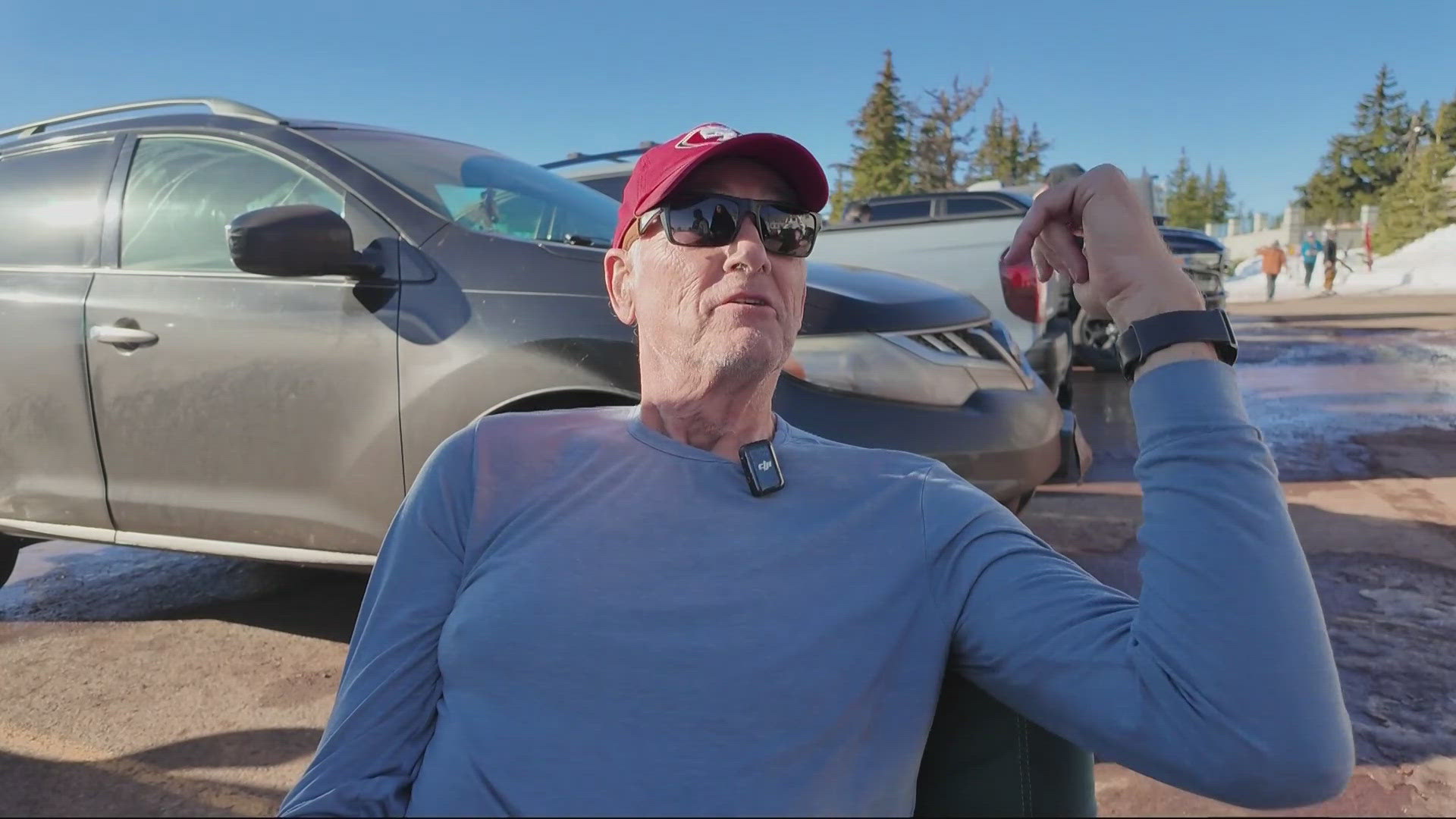 Mild temperatures bring slushy skiing conditions to Mount Hood