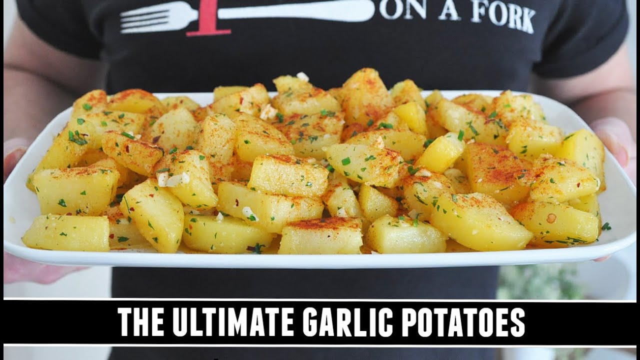 The famous garlic potatoes from San Sebastian, Spain | Authentic ...