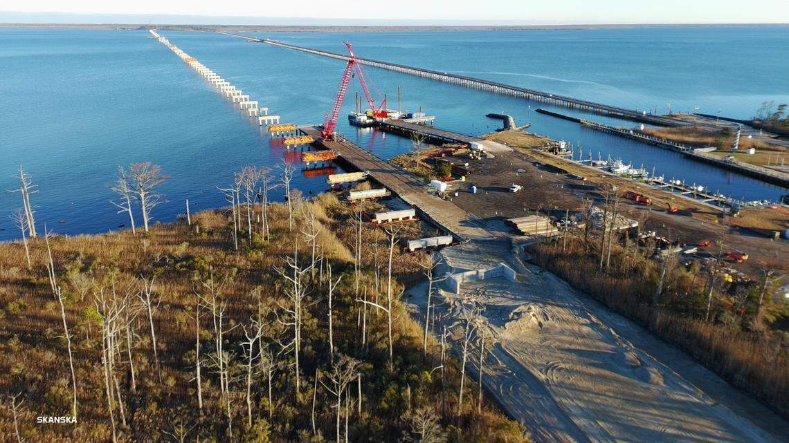 New Alligator River bridge taking shape in eastern NC faster than expected