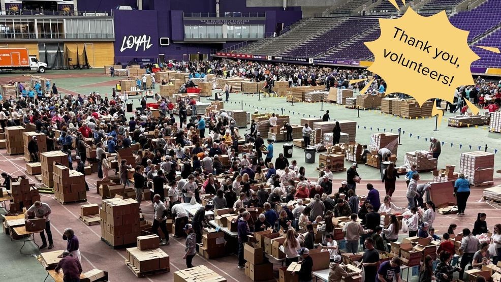 Volunteers exceed goal at Pack the Dome, preparing 70,272 food bags for ...