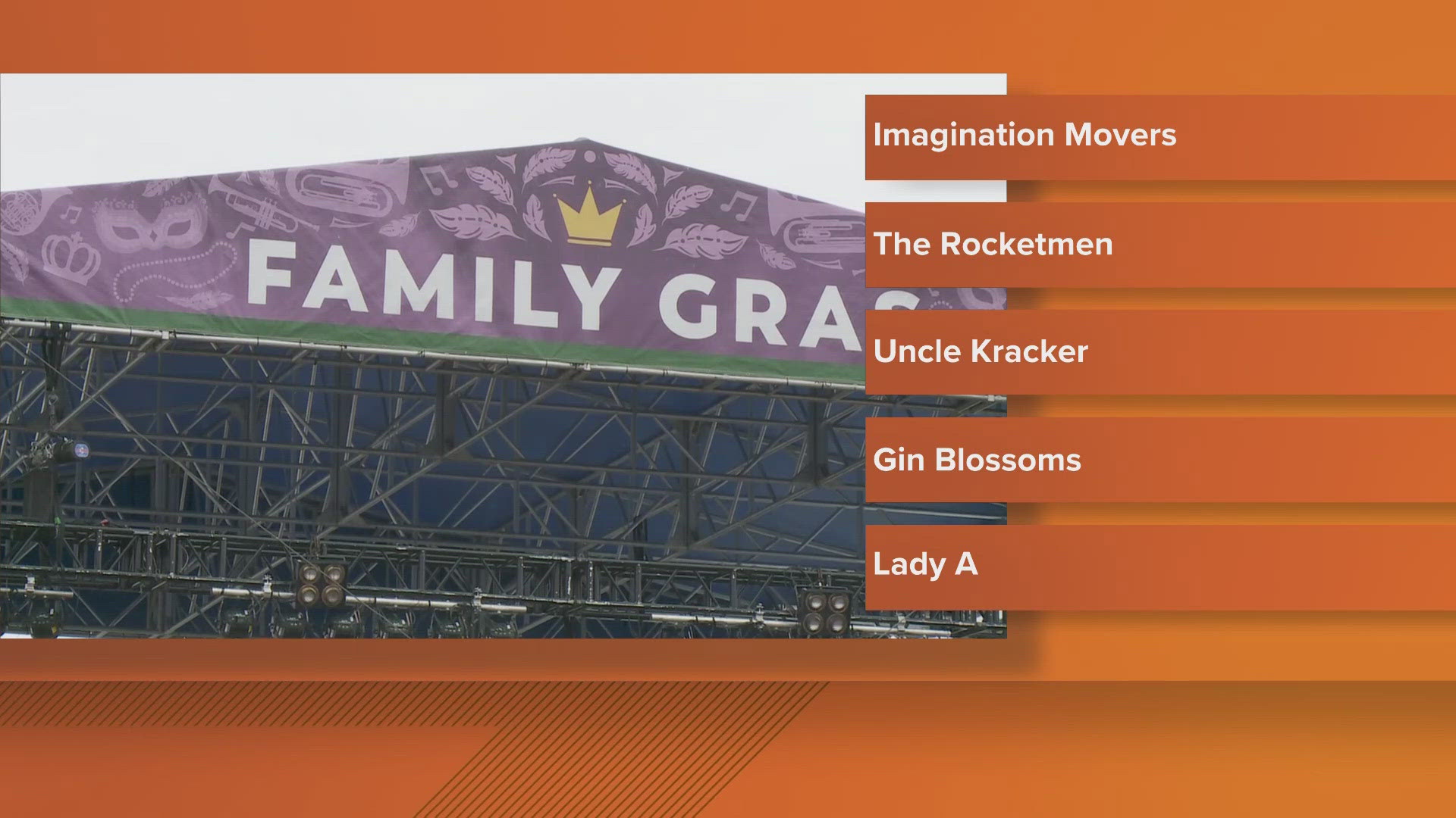 Lady A, Gin Blossoms, Uncle Kracker to headline Family Gras 2026