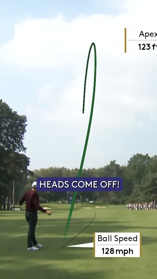 Rory McIlroy breaks physics—club head snaps on impact