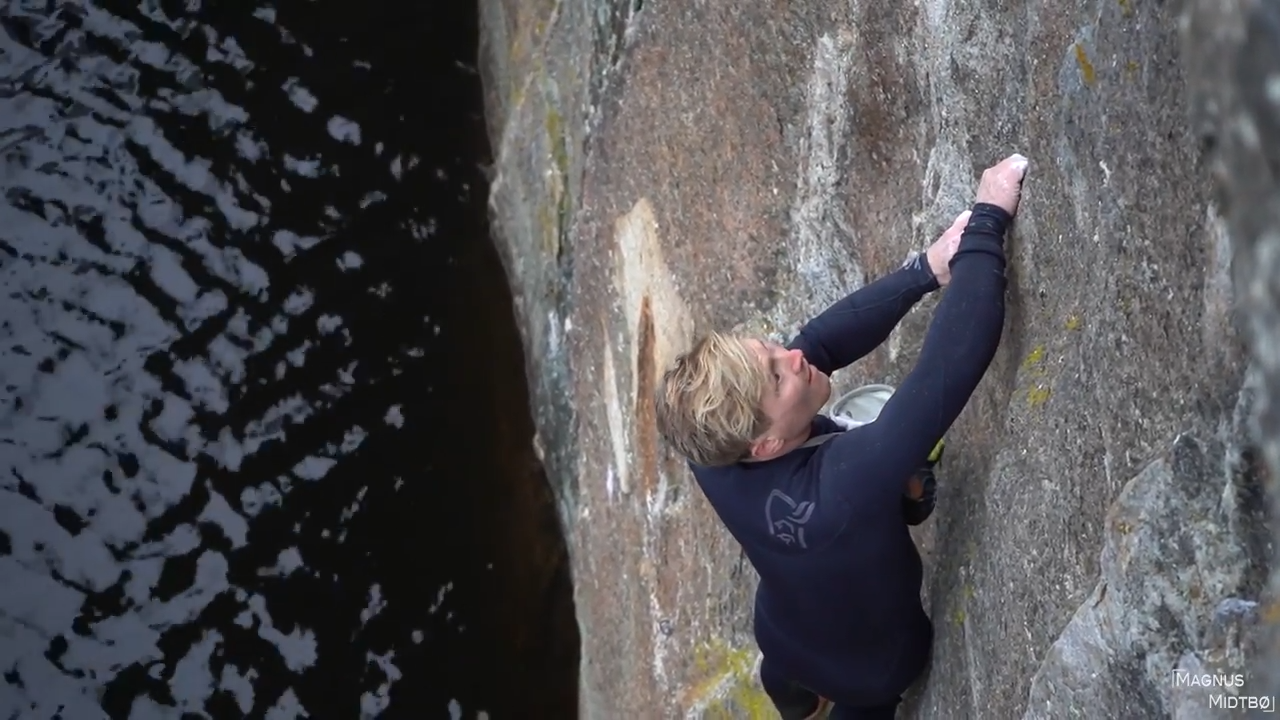 Climbing into the Arctic cold - inside a frozen Norwegian lake