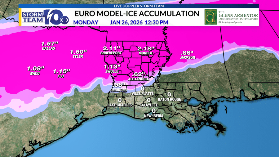 Monitoring threat of a southern ice storm this weekend