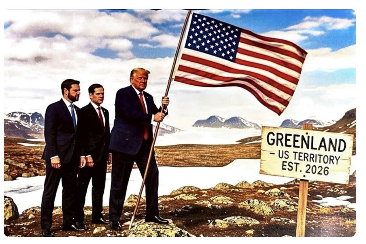 Trump shares AI-generated pictures of American flag on Greenland