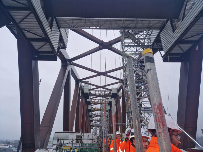 I climbed to the top of Birmingham's huge HS2 bridge - here's my view ...
