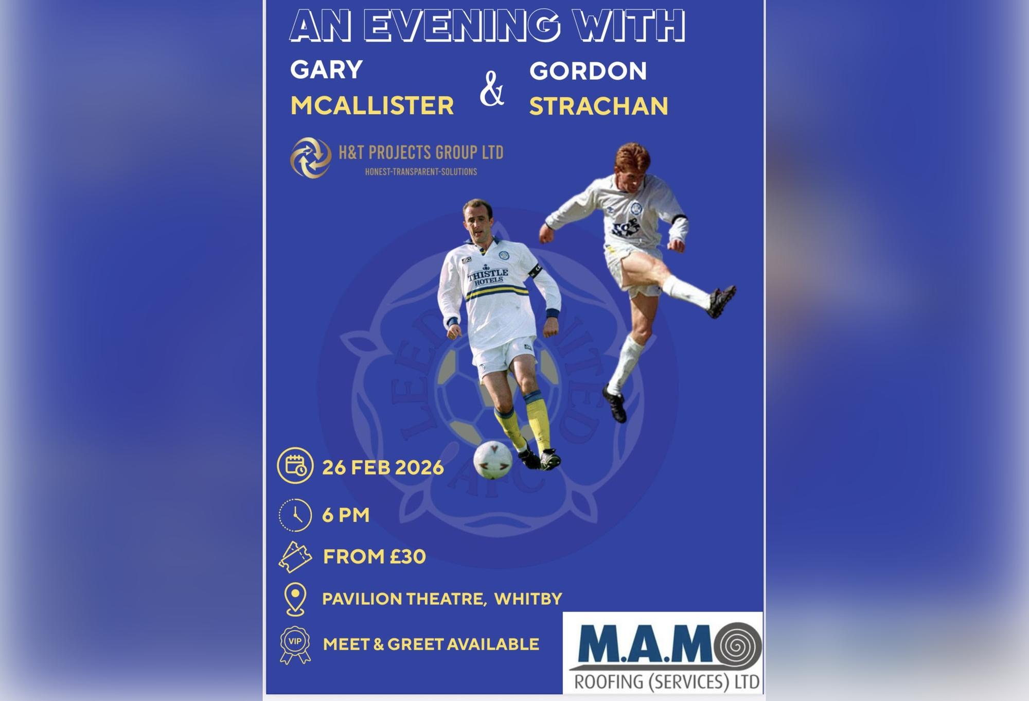 Enjoy Whitby evening with Leeds United legends Gary McAllister and ...