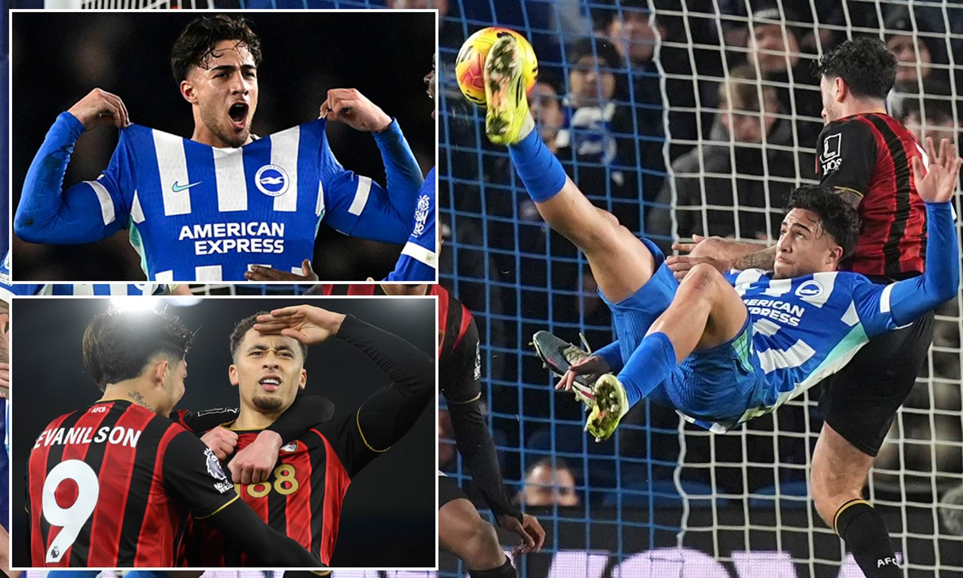 Brighton star scores outrageous overhead kick to rescue late 1-1 draw ...