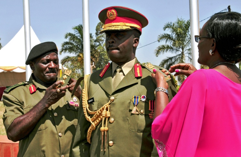 Uganda president's son and possible heir threatens opposition leader