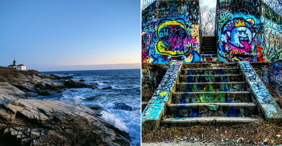 Why this Rhode Island pier looks haunted on summer nights