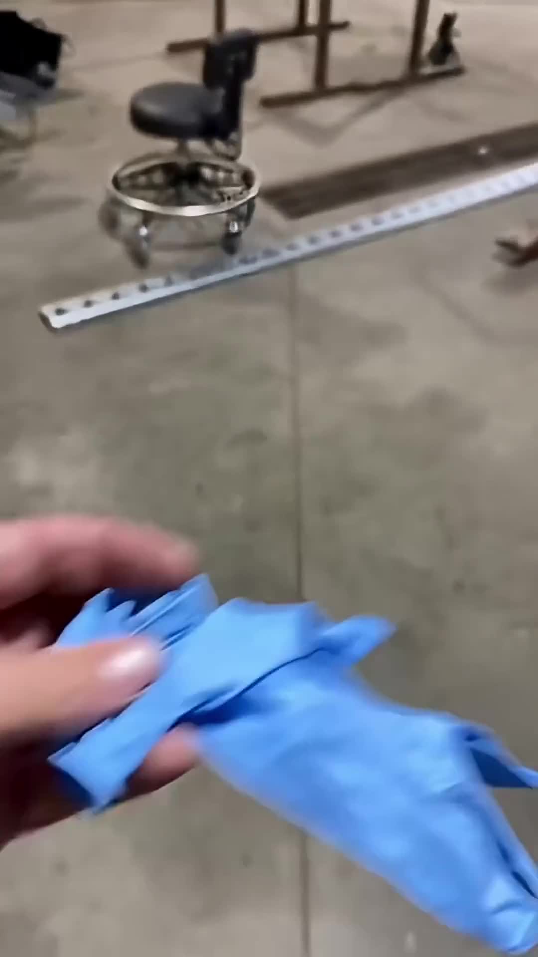 The secret to putting on rubber gloves fast!