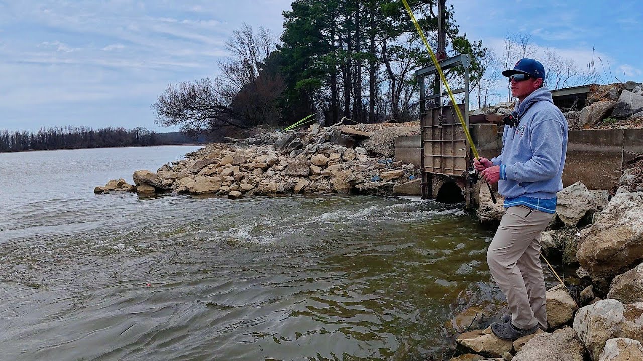 Fishing a hidden tube spillway: Big catch