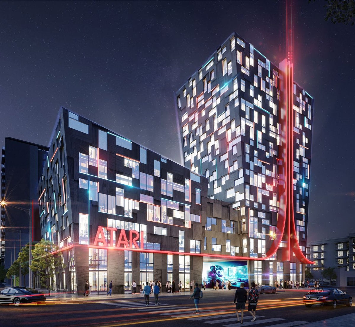 Atari reveals designs for video-game-themed hotel